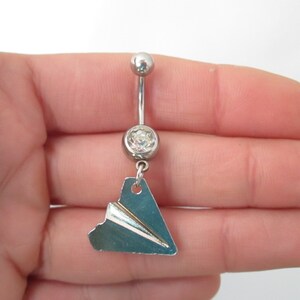 Paper Airplane Belly Button Ring Piercing - Etsy