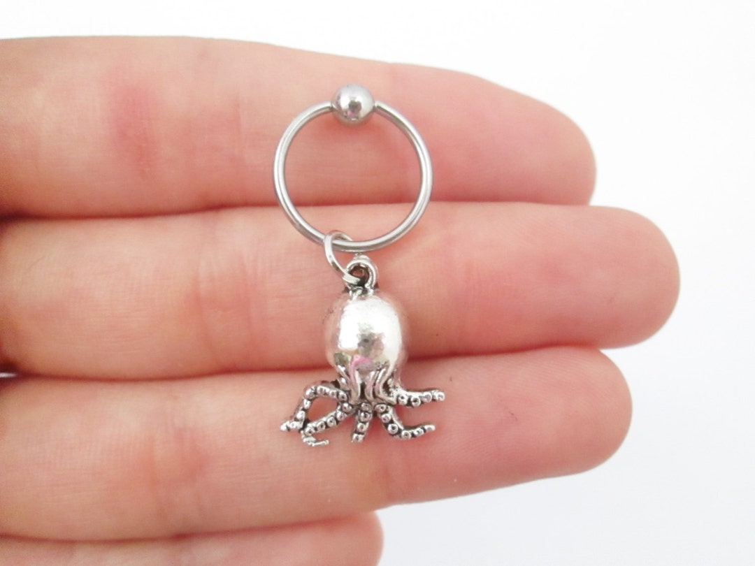 Little Octopus Cartilage Helix Captive Bead Ring - Etsy