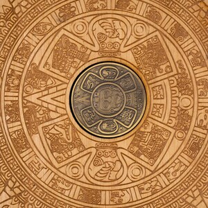 Aztec Calendar Art - Wooden Aztec Calendar Wall Art - Etsy