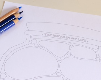 Printable Jar of Life: What Are the Rocks in Your Life B&W Design ...