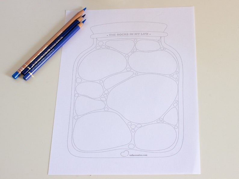 Printable Jar of Life: What Are the Rocks in Your Life? Personal Growth ...