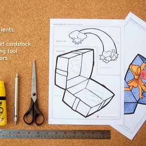 Gift Box Pop up Card. Easy DIY Greeting Card for Instant Download ...