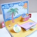 Day at the Beach: DIY Pop up Card & Envelope Set. Greeting Card ...
