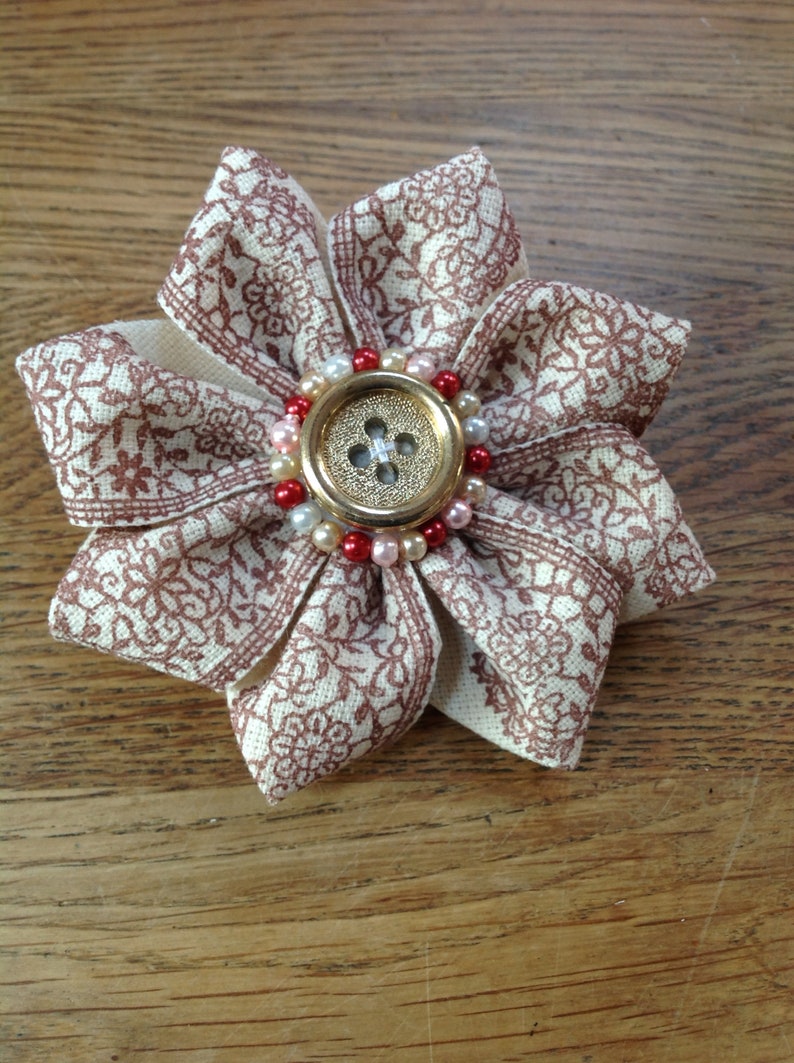 Handmade Fabric Flower Fashion Brooch,pin,corsage for Coat,hat,jacket ...