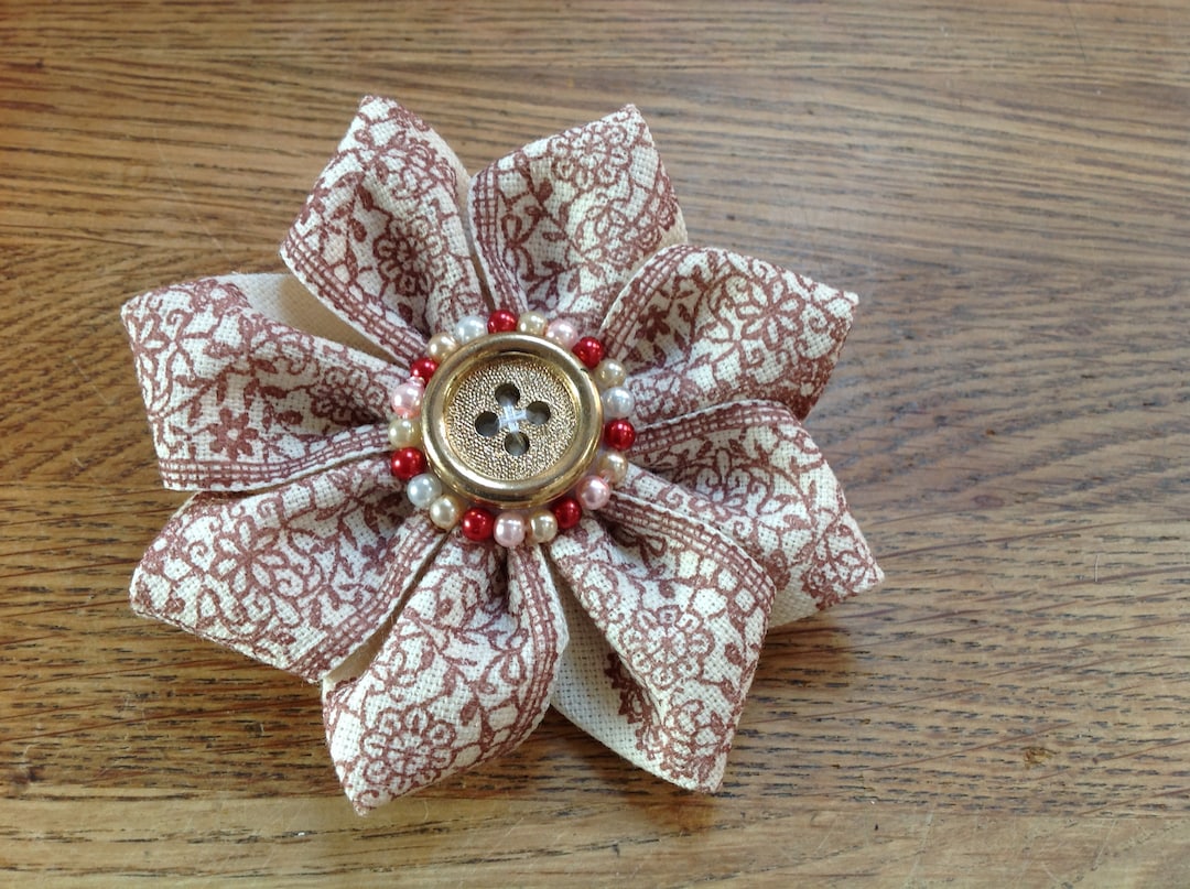 Handmade Fabric Flower Fashion Brooch,pin,corsage for Coat,hat,jacket ...