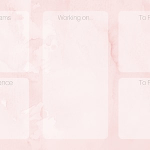 Pink Watercolor Desktop Organizer Wallpaper - Etsy