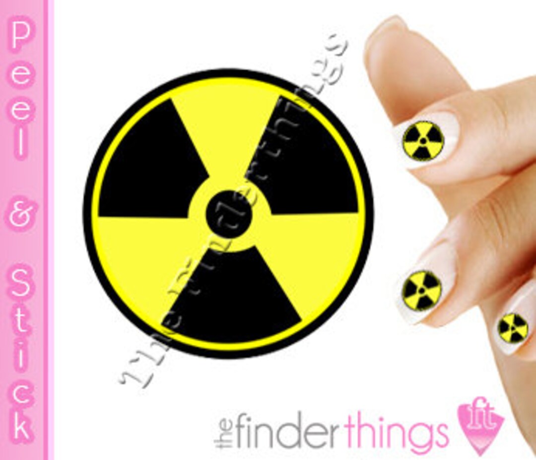 Radioactive, Zombie, End of Days Nail Decal Stickers Peel and Stick ...