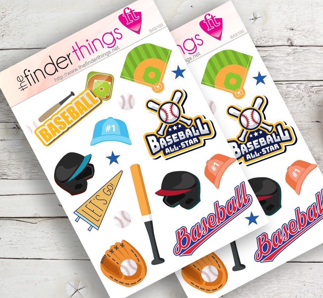 Baseball T-ball Helmet Dodgers Angels Stickers Precut Sticker Sheets ...