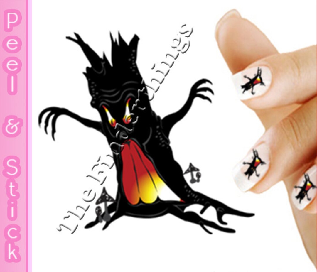 Scary Tree Halloween Trick or Treat Pumpkin Nail Art Decal Sticker Set ...