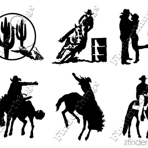 Cowboy Western Equestrian Horse Rodeo Variety Nail Art Decal | Etsy