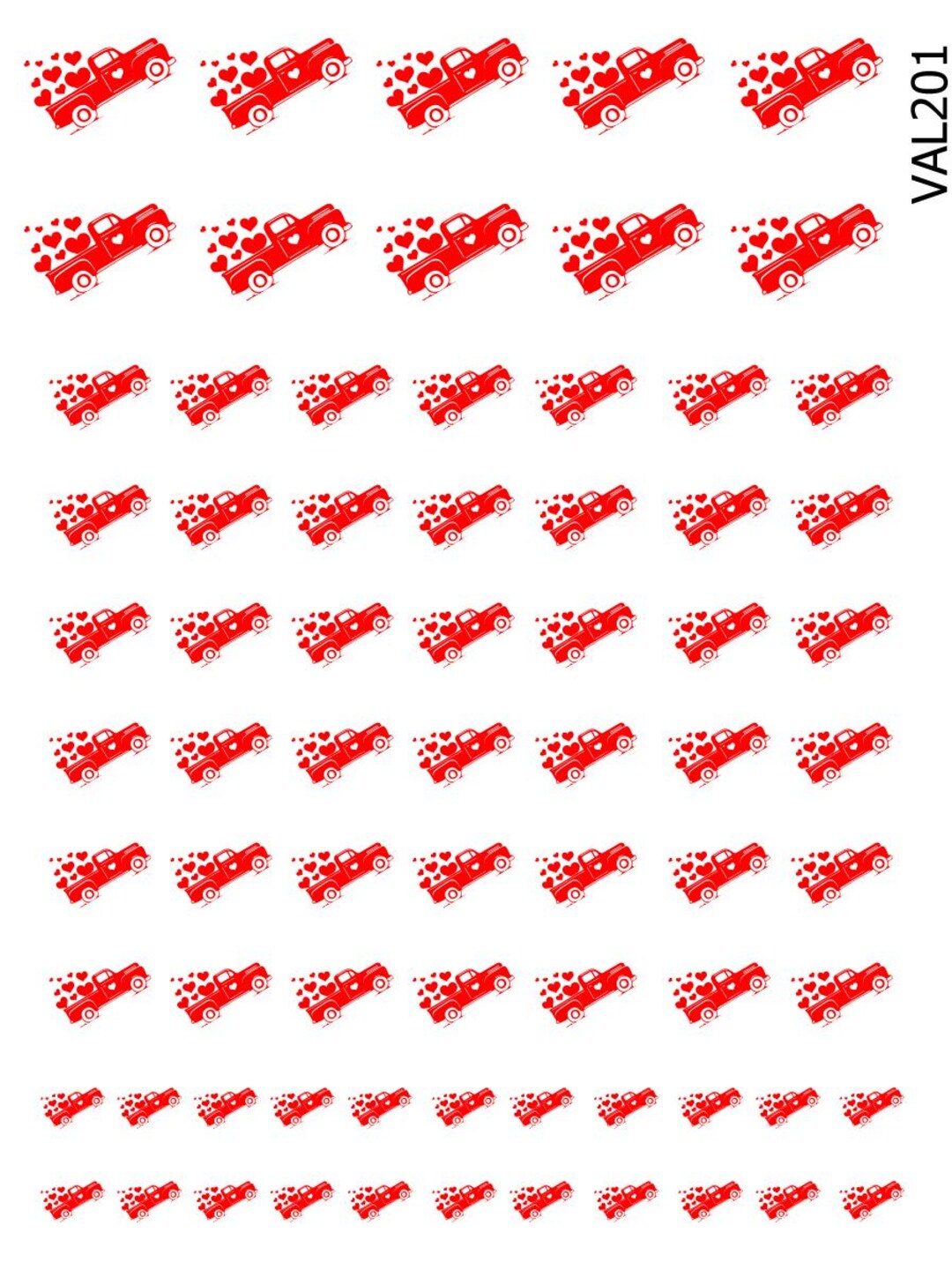 Valentine's Day Nail Decal Stickers VAL Perfect Gift - Etsy