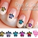 Turtle Sea Turtle Hibiscus Flower Nail Art Decal Sticker Set | Etsy