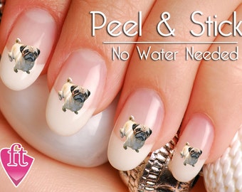 Pug Nail Decal - Etsy