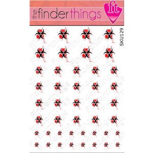 Biohazard Blood Splatter Zombie Nail Art Decal Sticker BIO101 | Etsy