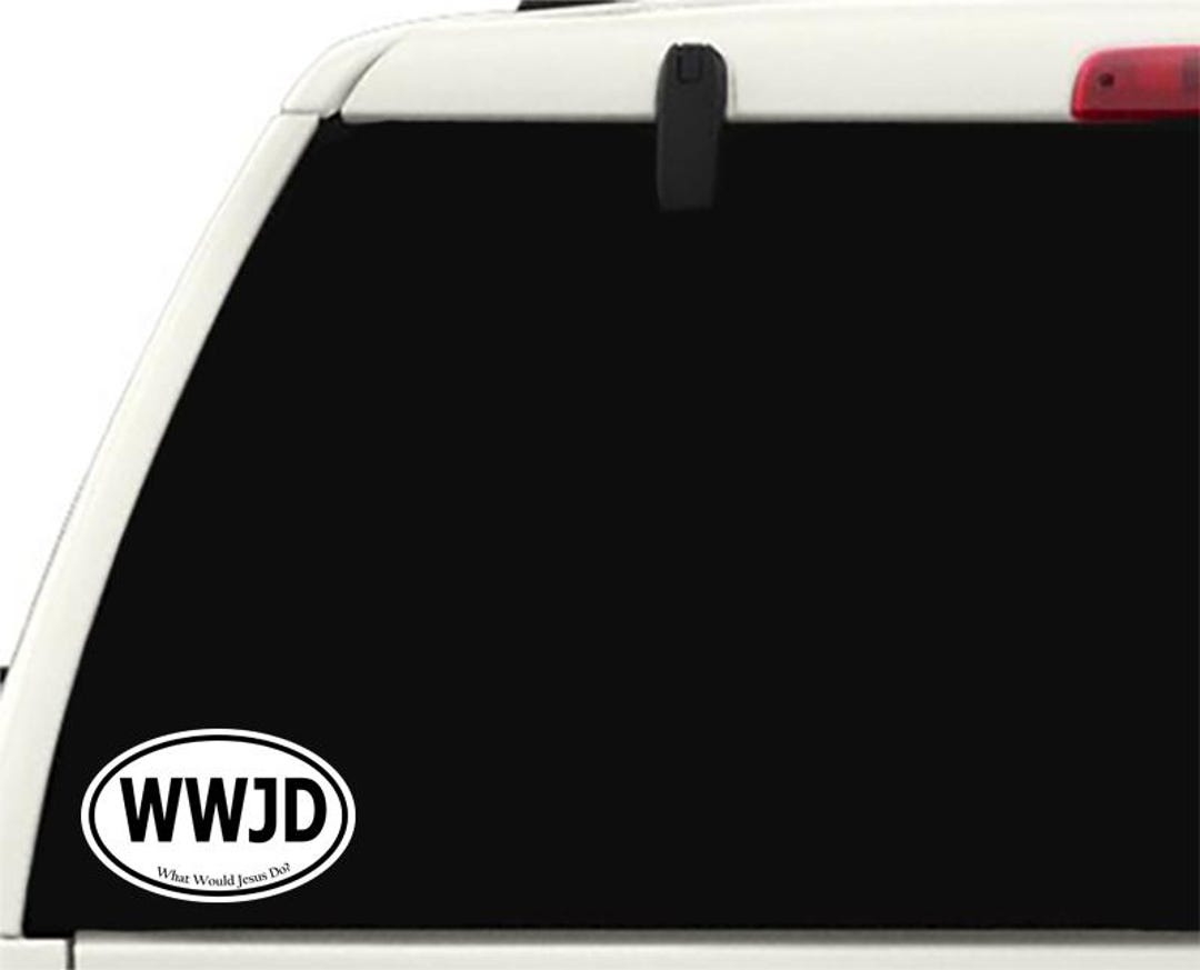 WWJD Oval Decal – 2A Vinyl Sticker for Car, Laptop – Sticker - Etsy
