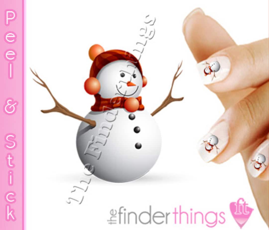 Christmas Snowman Nail Art Decal Sticker Set CMS006 Perfect Gift - Etsy
