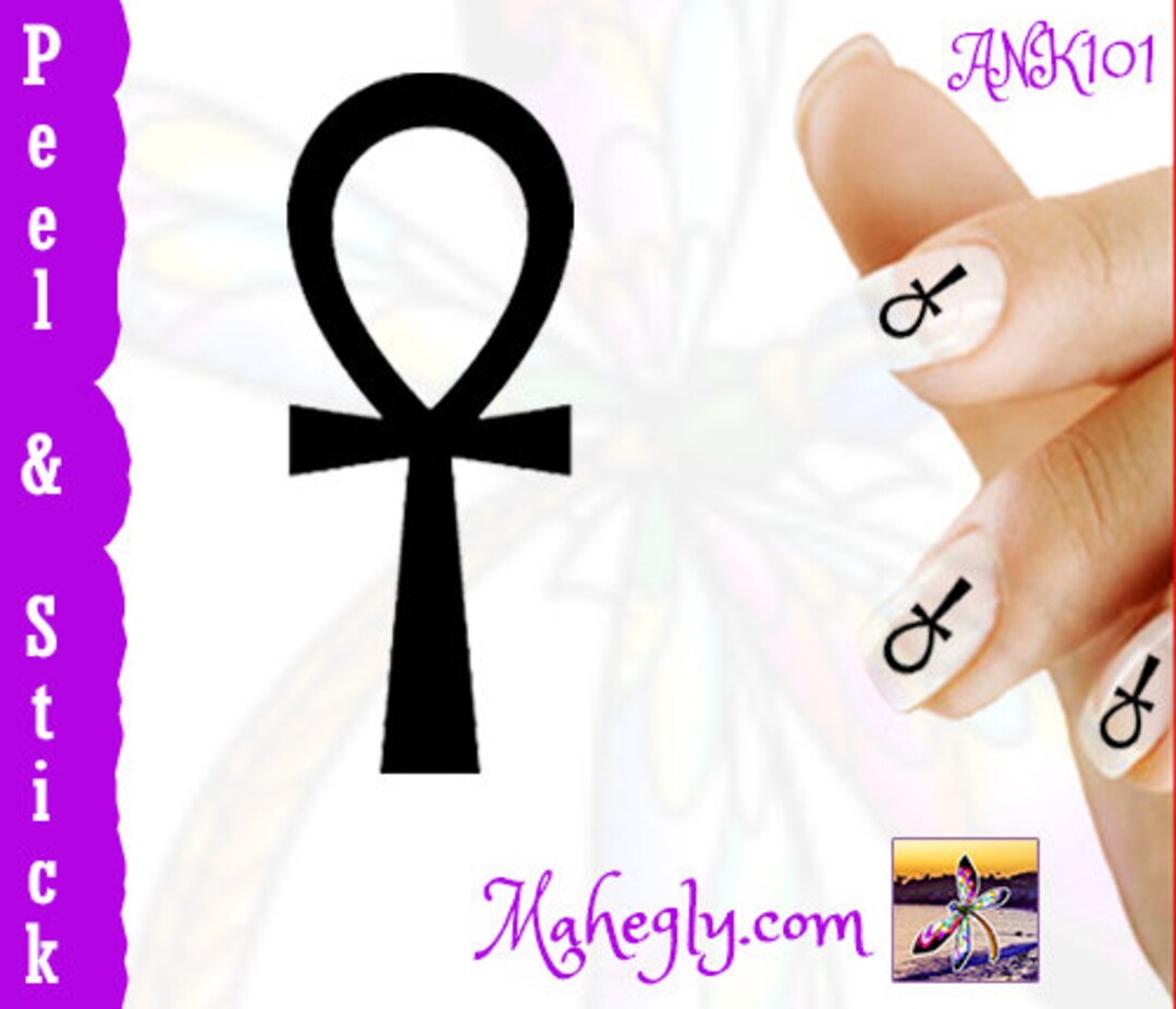 Ankh Black Nail Decal Sticker Set ANK101 Perfect Gift - Etsy