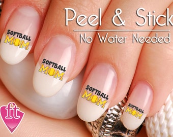 Softball Nail Art - Etsy