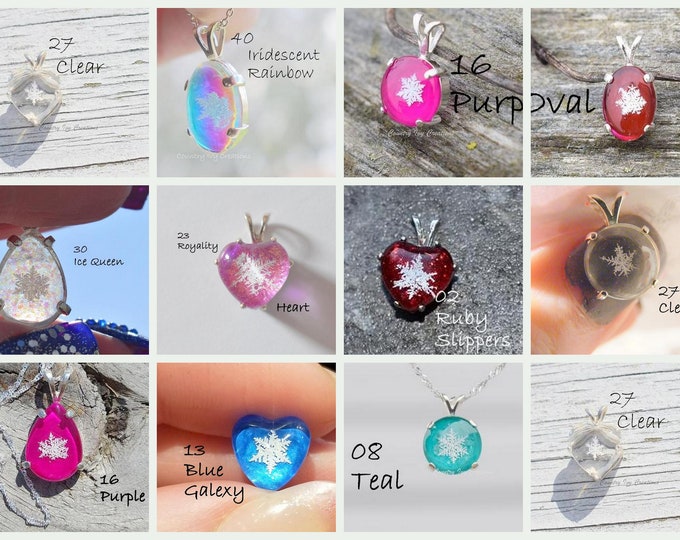 Made to Order, Real Snowflake, Preserved Snowflake, Snowflake Necklace ...