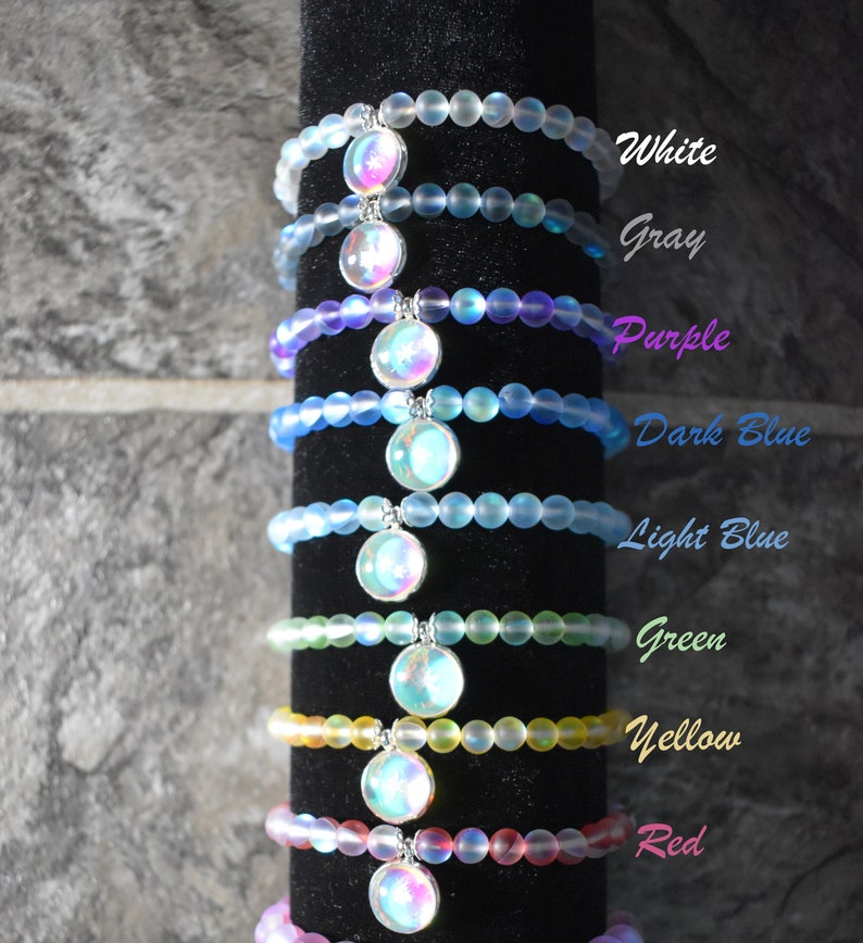 Mermaid Glass Bracelet Made to Order Stacking Bracelet | Etsy