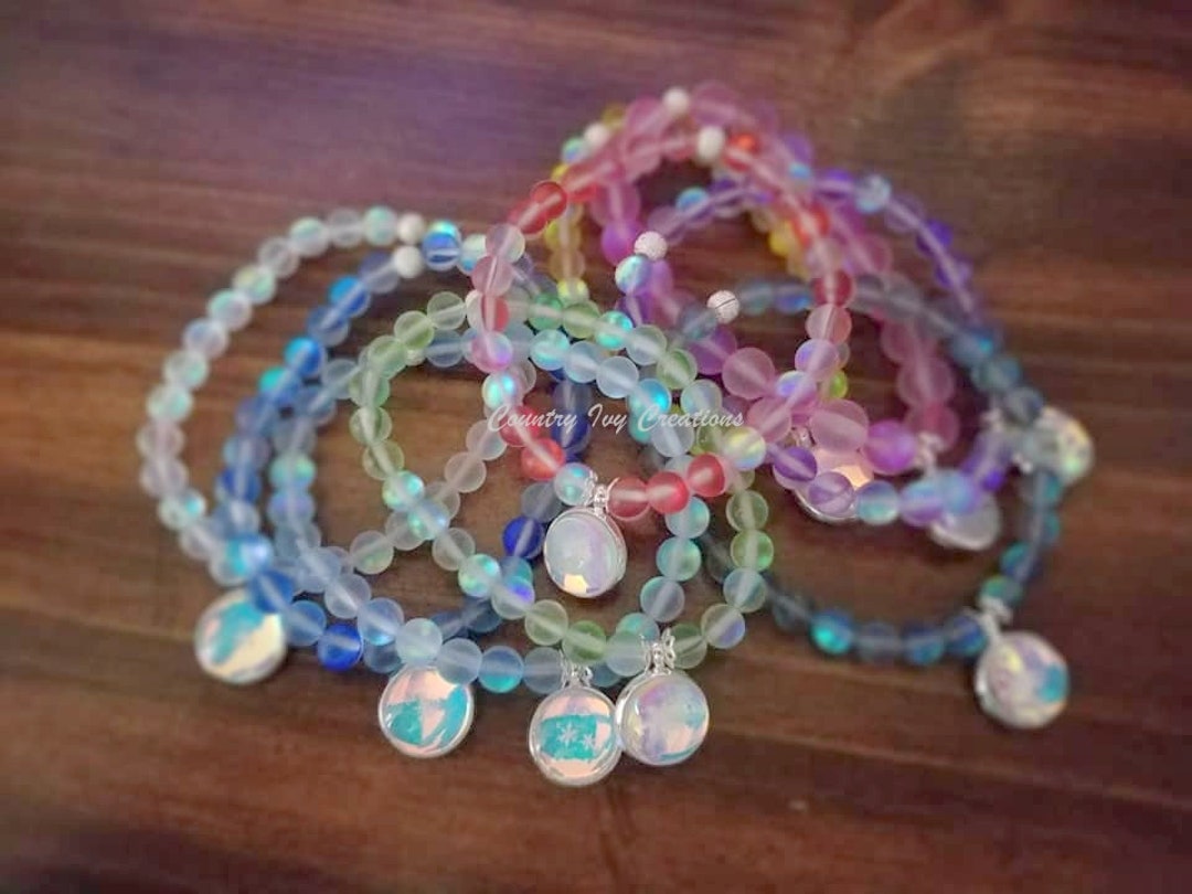 Mermaid Glass Bracelet Made to Order Stacking Bracelet - Etsy