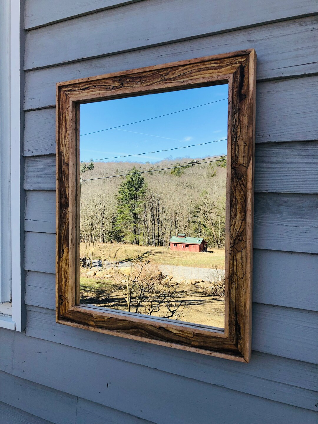 Book Matched Spalted Maple Mirror Clad Inside and Out With Wormy ...