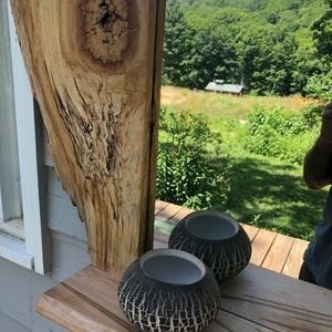 Live Edge Spalted Maple/ambrosia Maple Shelf Mirror, Book Matched ...
