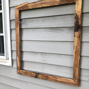 Distressed Ambrosia Maple Frame With Live Edge Spalted Maple Capital ...