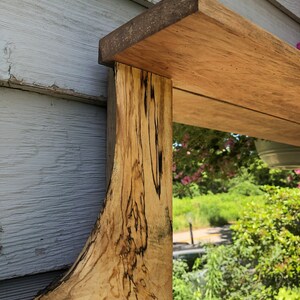 Live Edge Spalted Maple/ambrosia Maple Shelf Mirror, Book Matched ...