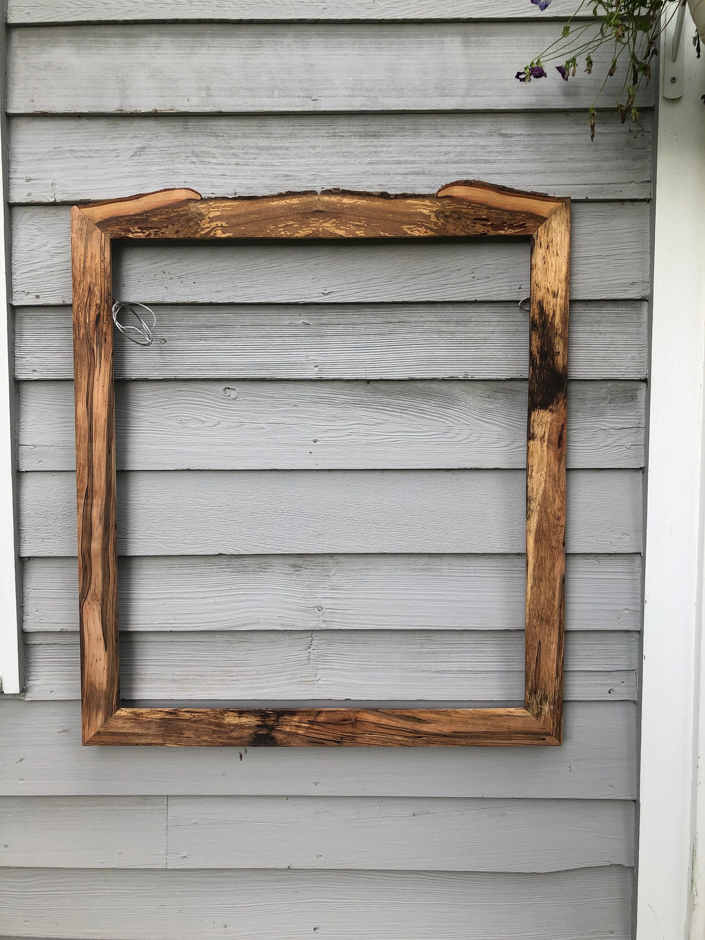 Distressed Ambrosia Maple Frame With Live Edge Spalted Maple Capital ...