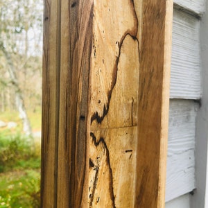 Book Matched Spalted Maple Mirror Clad in Wormy Ambrosia Maple, Country ...