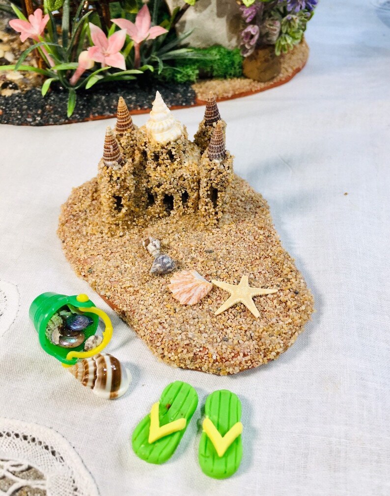 OOAK Miniature Sand Castle Miniature Beach Pail With Tiny - Etsy