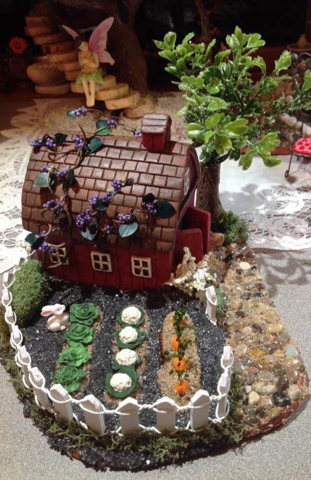 Miniature Vegetable Rows: Fairy Garden Diorama Accessory - Etsy