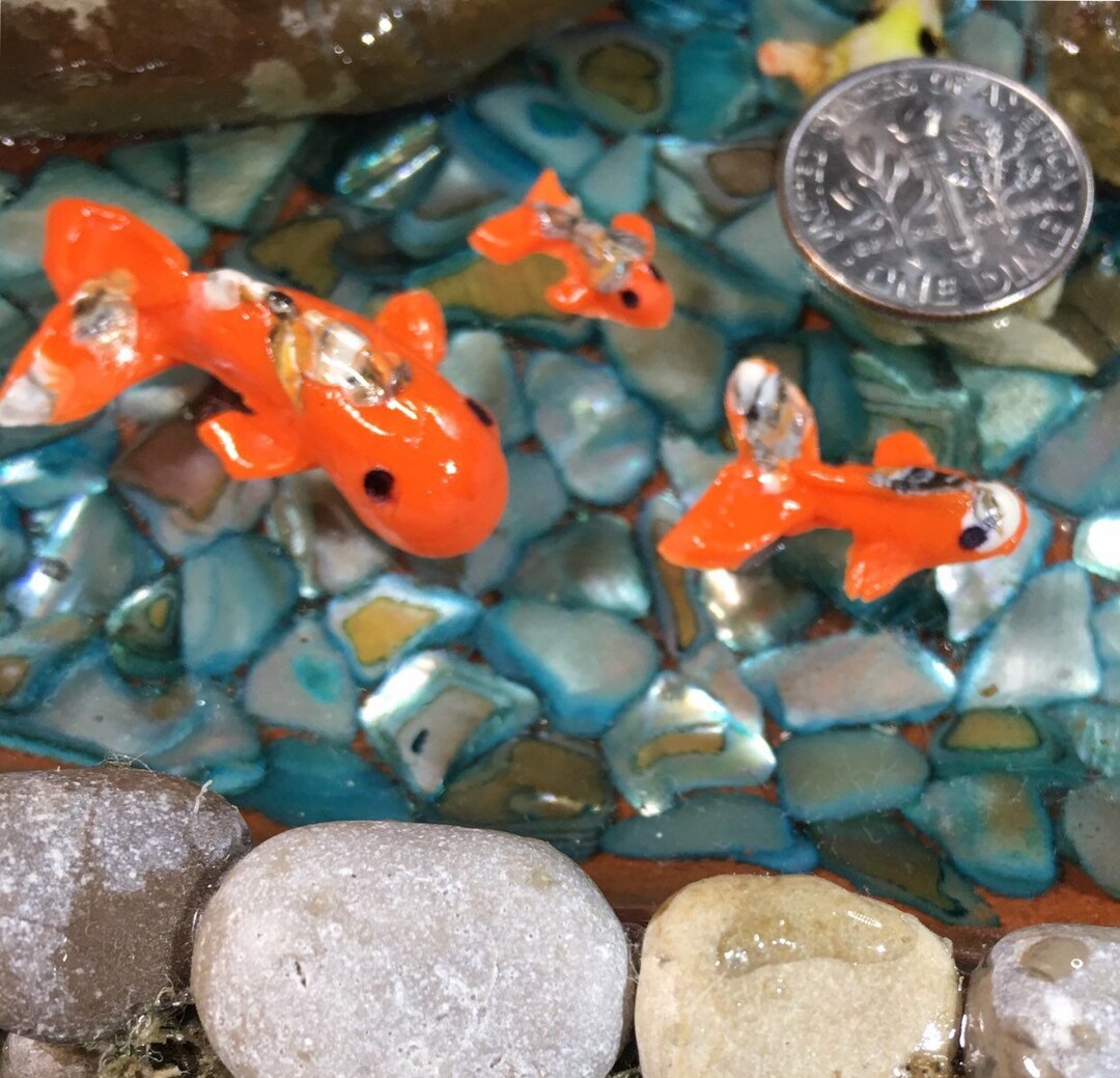 Miniature Koi Fish Family of 3: Fairy Garden Pond Accessory - Etsy