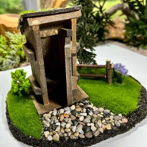 Miniature Rustic Outhouse Scene: Fairy Garden Cake Topper - Etsy