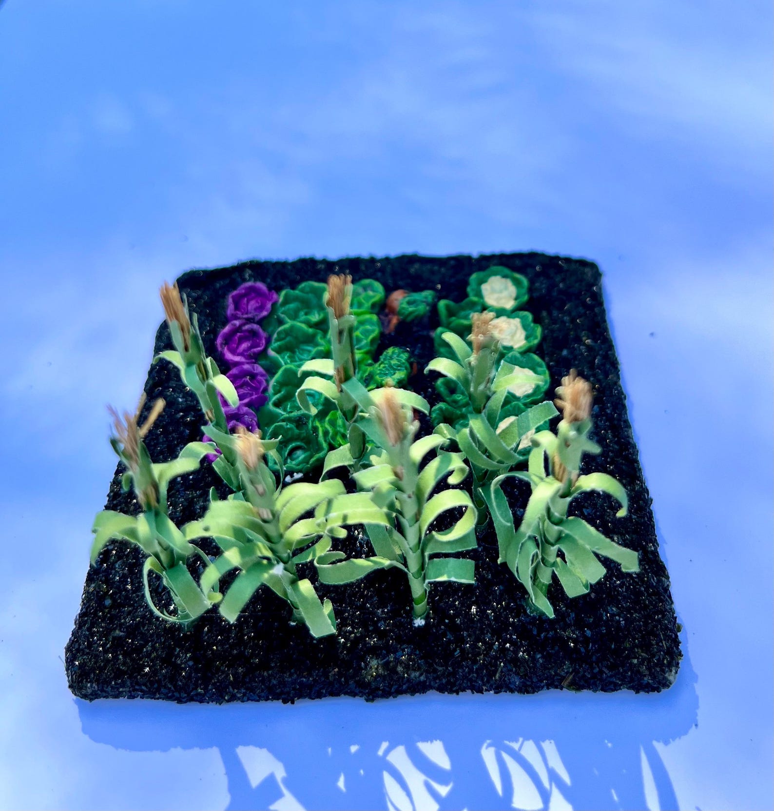 Miniature HO Scale Corn & Vegetable Garden - Dollhouse Fairy Garden - Etsy