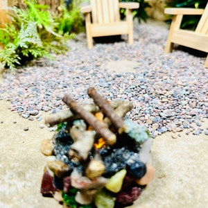 My Smallest Lighted Miniature Campfire, Fairy Garden Accessory, Gnome ...