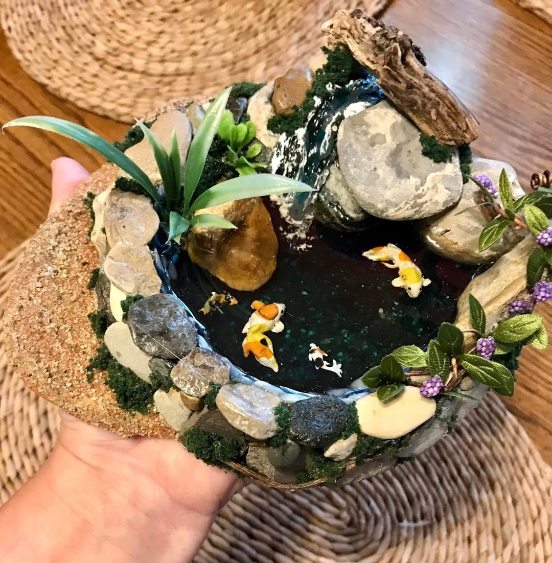 Set of 3 Tiny Miniature Koi Fish, Fairy Pond Koi Fish, Diorama Koi Fish ...