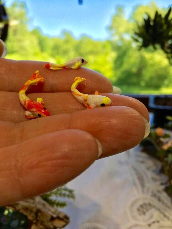 Miniature Set of 3 Teeny Tiny Koi Fish Fairy Garden | Etsy