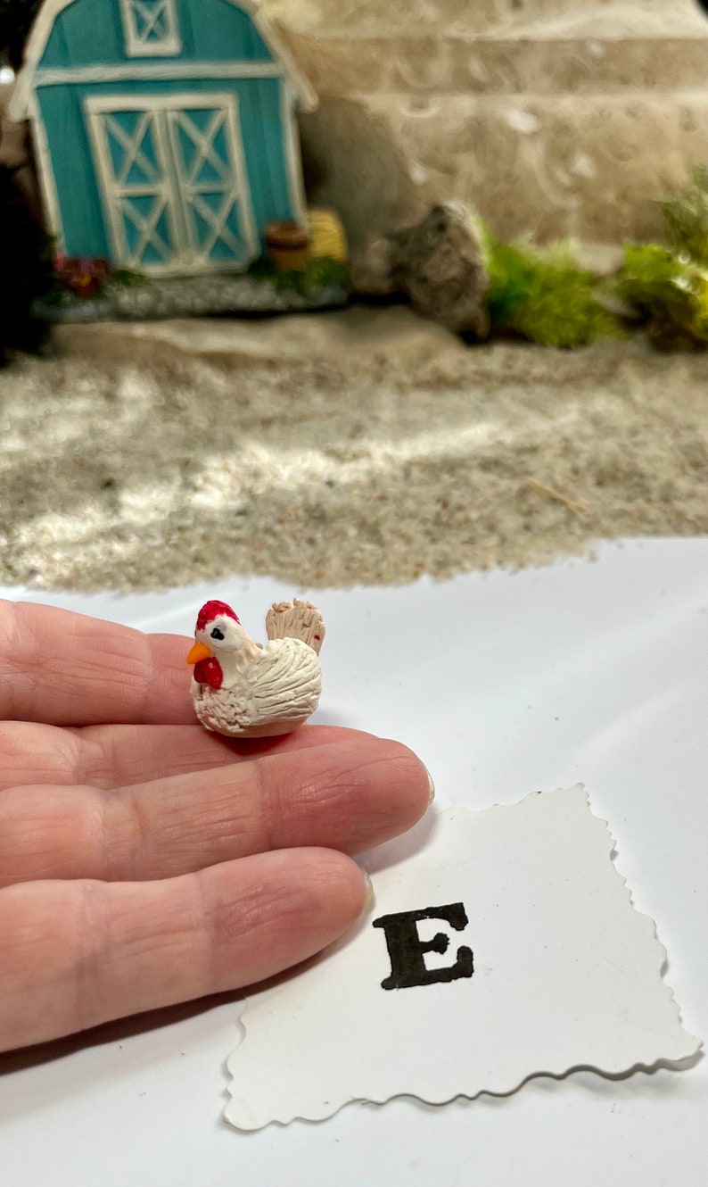 Miniature Chicken Coop, Chicken and Nest, 1:12 Scale Farm Animals - Etsy