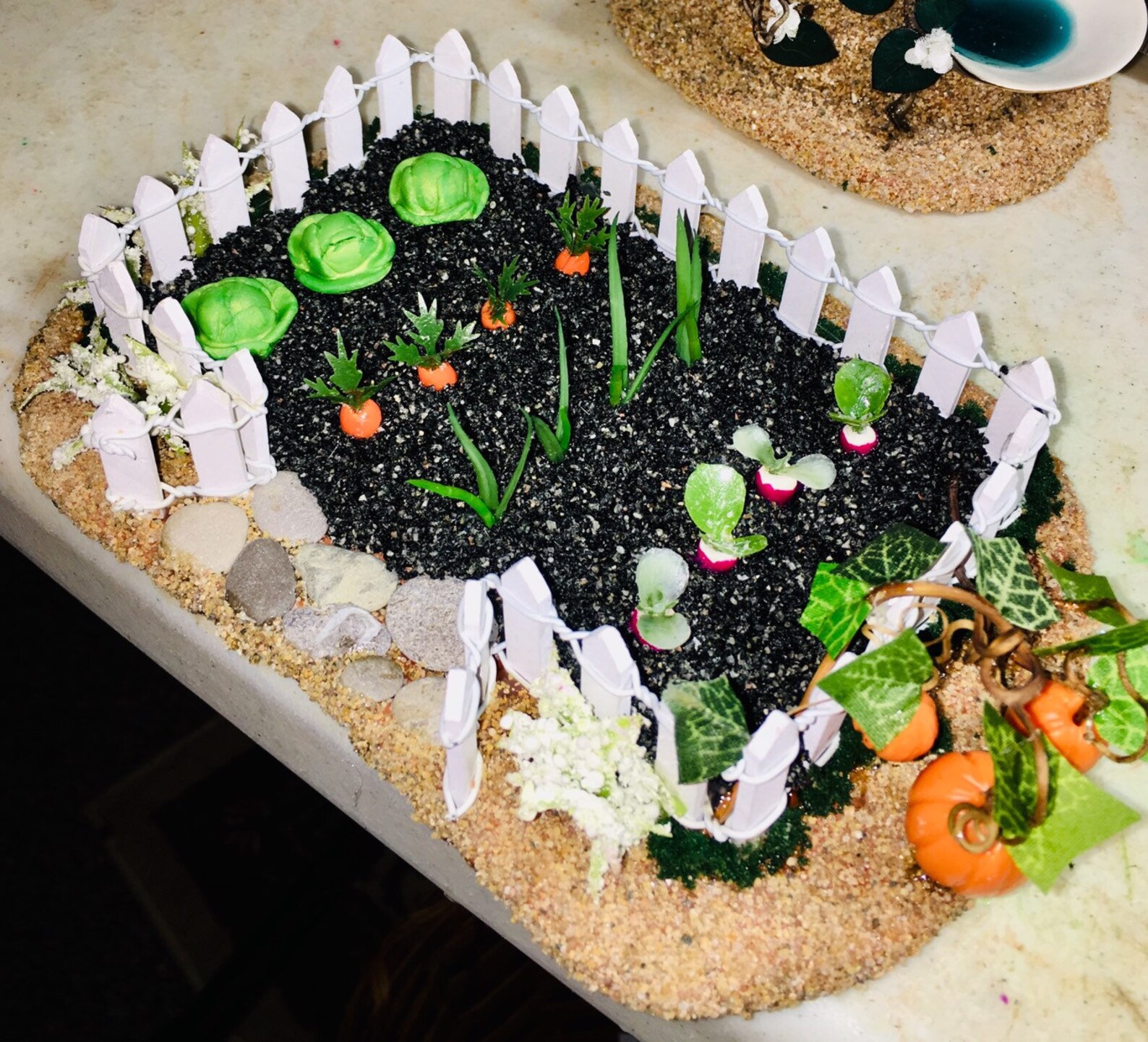 OOAK Miniature Vegetable Garden Miniature Tractor Miniature | Etsy