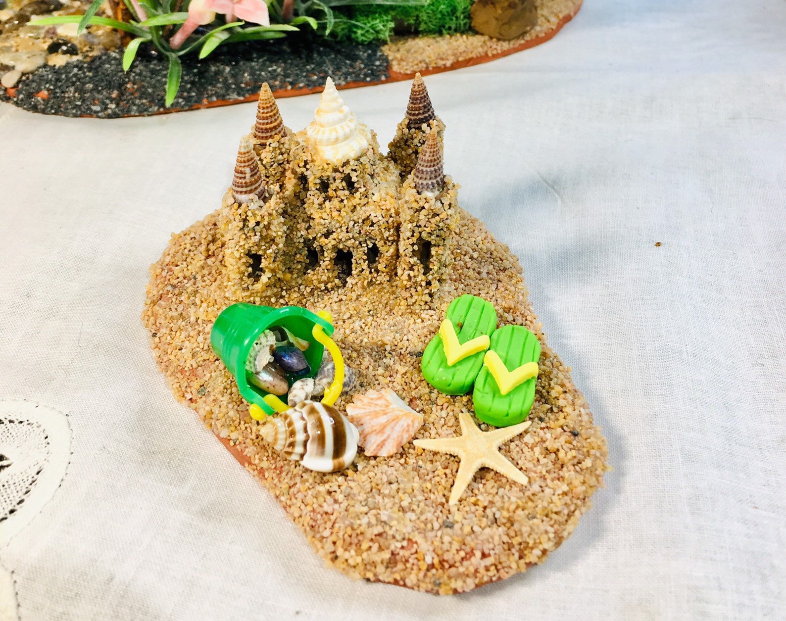 OOAK Miniature Sand Castle Miniature Beach Pail With Tiny - Etsy