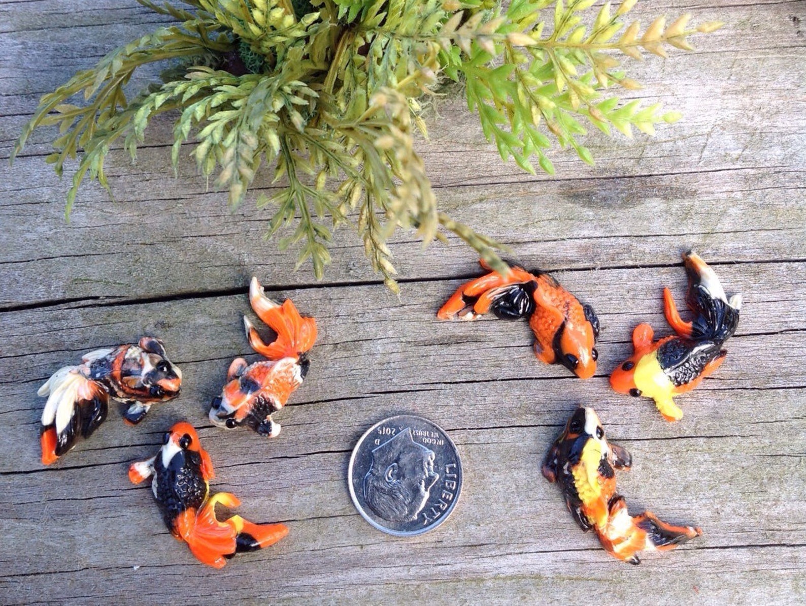 Set of 3 Tiny Miniature Koi Fish Fairy Pond Koi Fish Diorama - Etsy