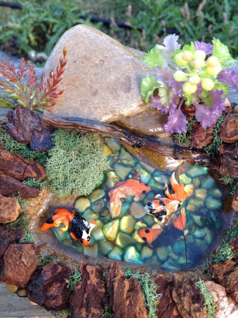 Set of 3 Tiny Miniature Koi Fish Fairy Pond Koi Fish Diorama - Etsy