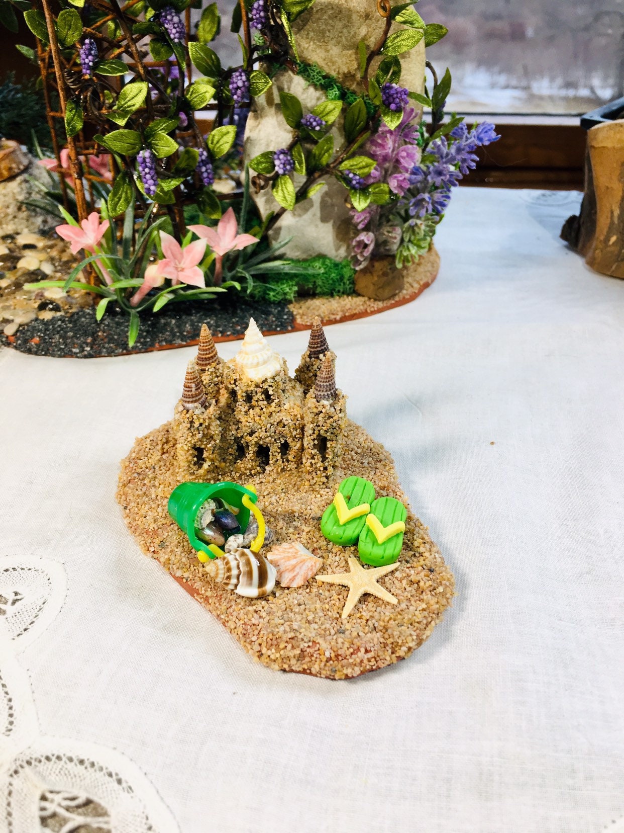 OOAK Miniature Sand Castle Miniature Beach Pail With Tiny - Etsy