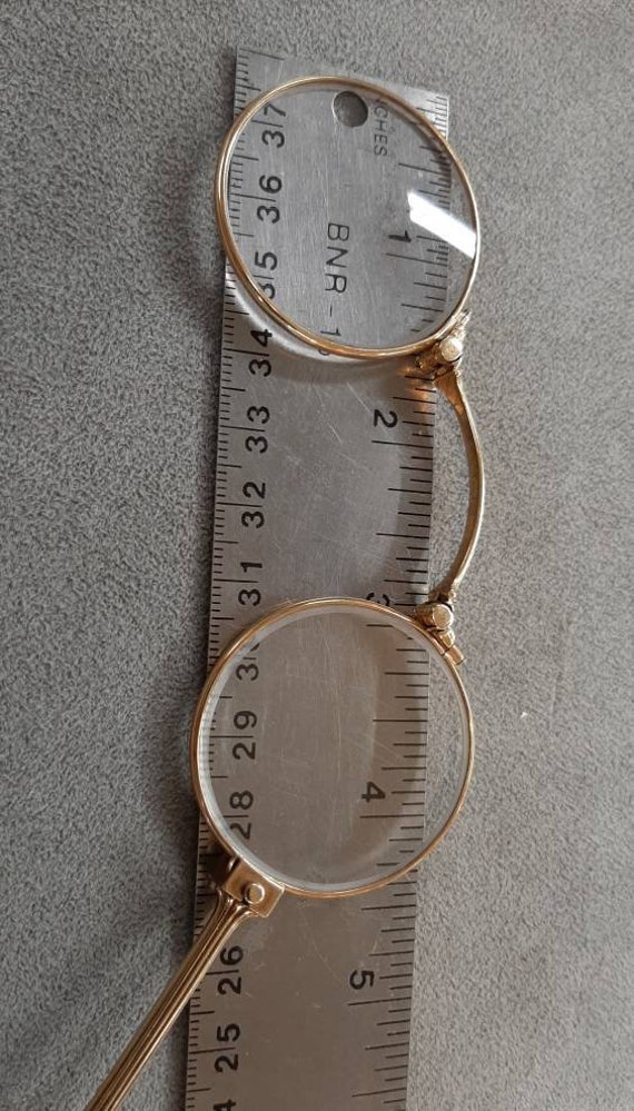 14K Antique Lorgnette The Lorgnette weighs 28.39 Gr… - Gem