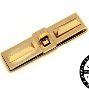 Gold Metal Rectangle Turn Lock, 97 Mm X 27 Mm Turn Lock, Metal Lock ...