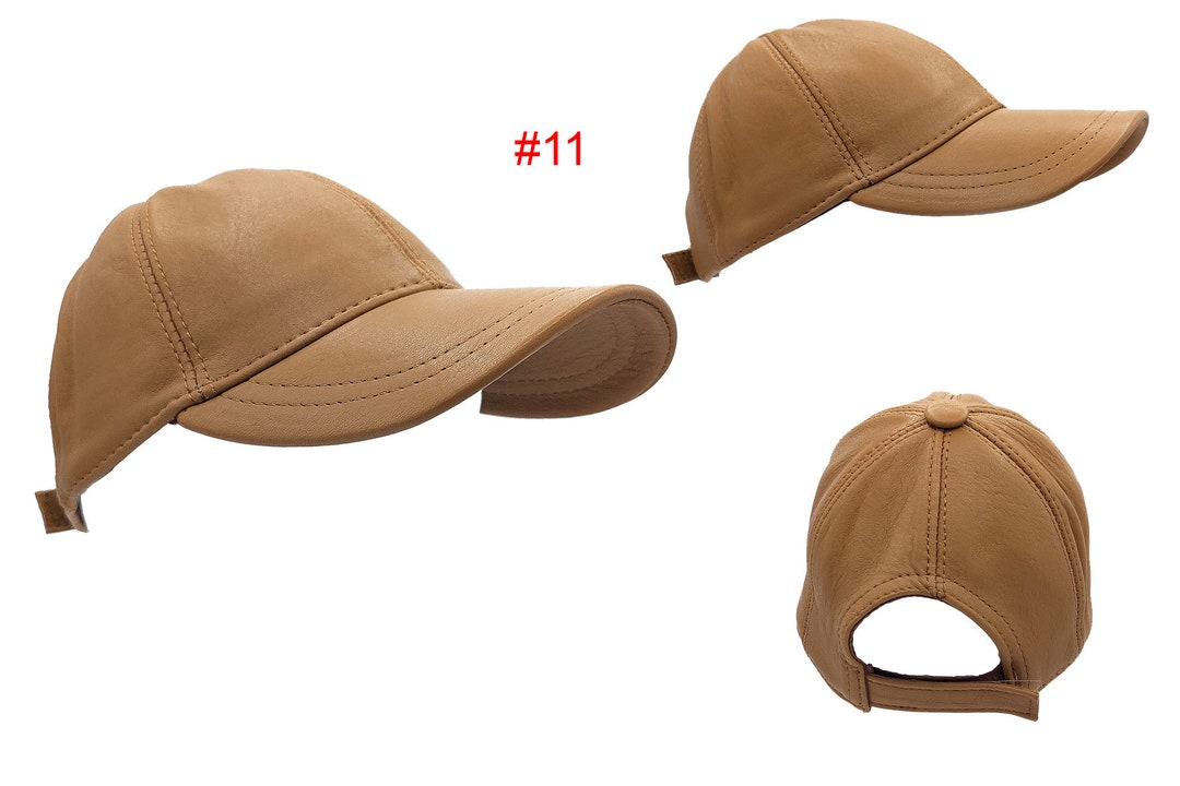 Genuine Leather Baseball Cap,adjustable Leather Cap,leather Hat, Unisex ...
