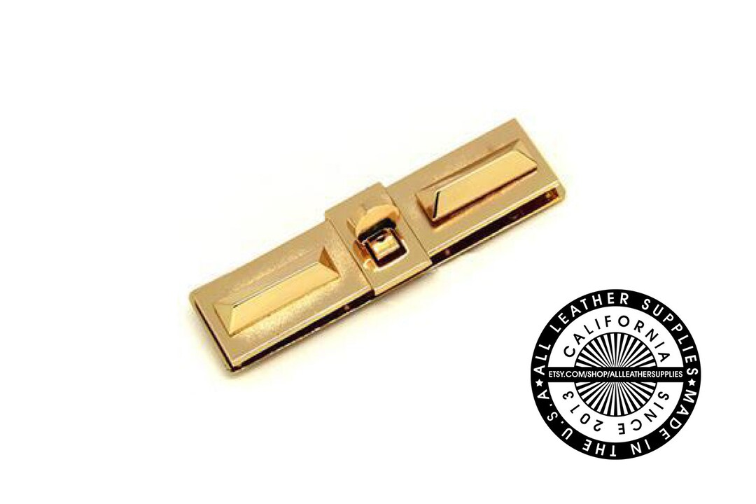 Gold Metal Rectangle Turn Lock, 97 Mm X 27 Mm Turn Lock, Metal Lock ...