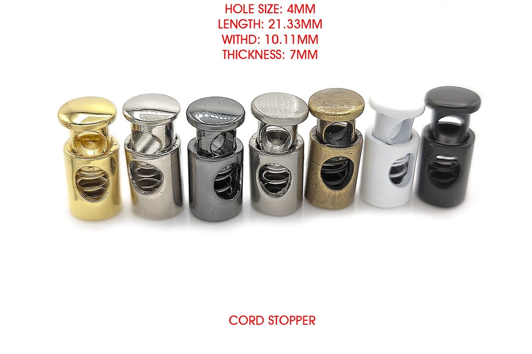 Metal Single Hole Cord Stopper, Cord Toggles (12pc) - Etsy